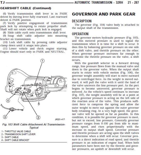 How do I remove shift linkage from 32RH auto transmission? | Jeep ...